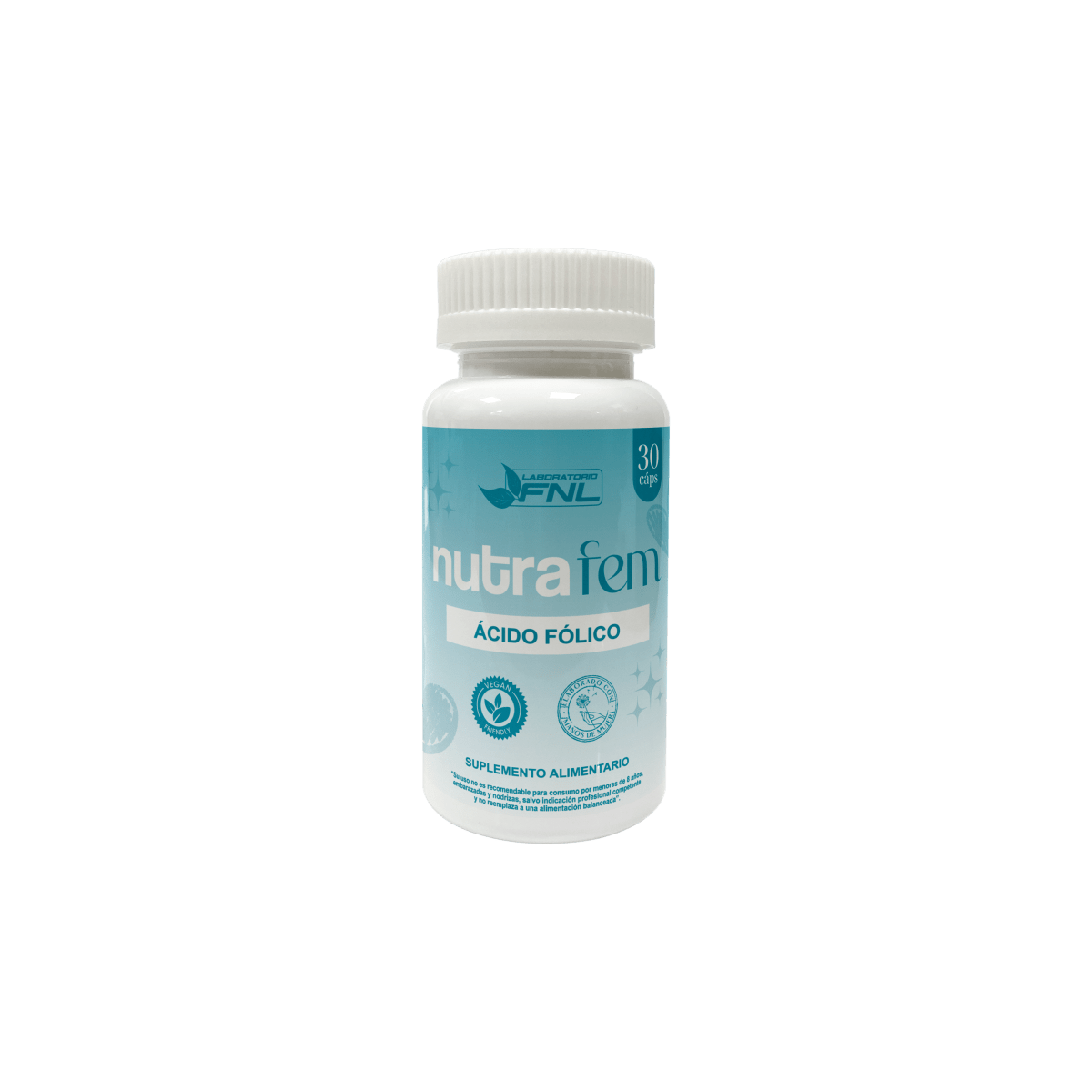 Ácido Fólico Nutrafem 400mcg 30 Cápsulas Vegetales - FNL